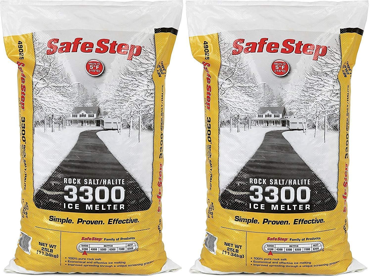 Safe Step Rock Salt/Halite Standard 3300 Ice Melter Non-Corrosive Safe ...